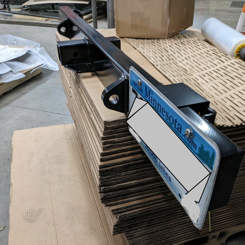Rear bumper license plate relocate bracket right - Xpert Accessories